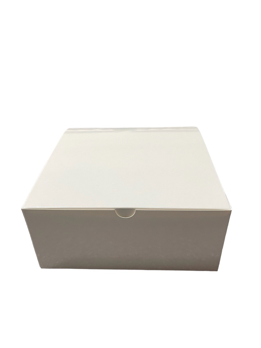 (8X8X4) White Glossy Gift Box