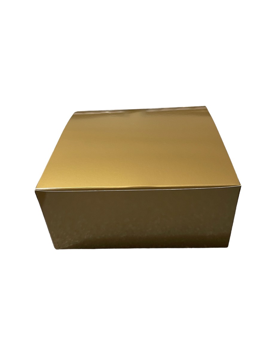 (8X8X4) Gold Glossy Gift Box