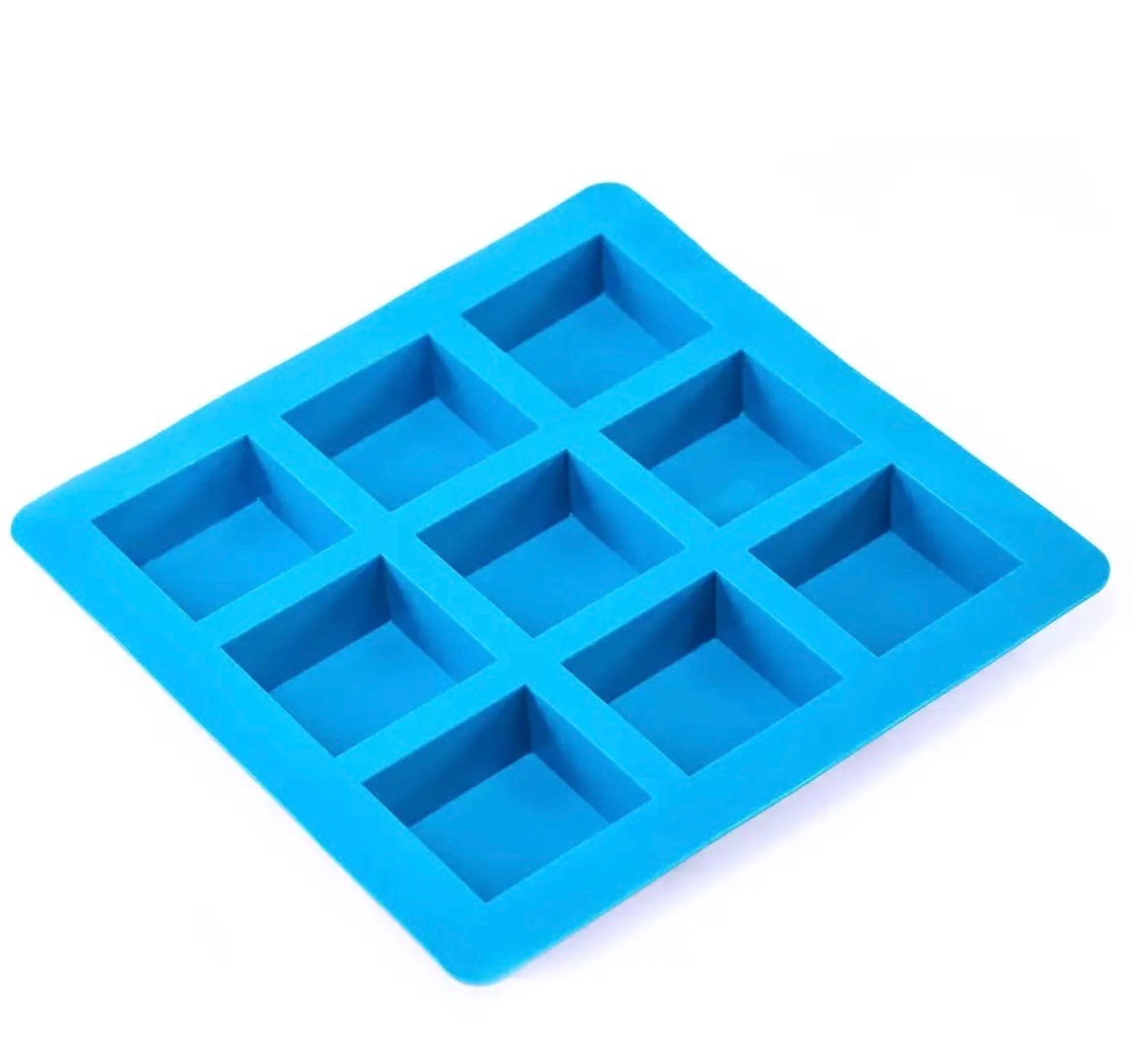 9 Bar Large Square Silicone Soap Mold