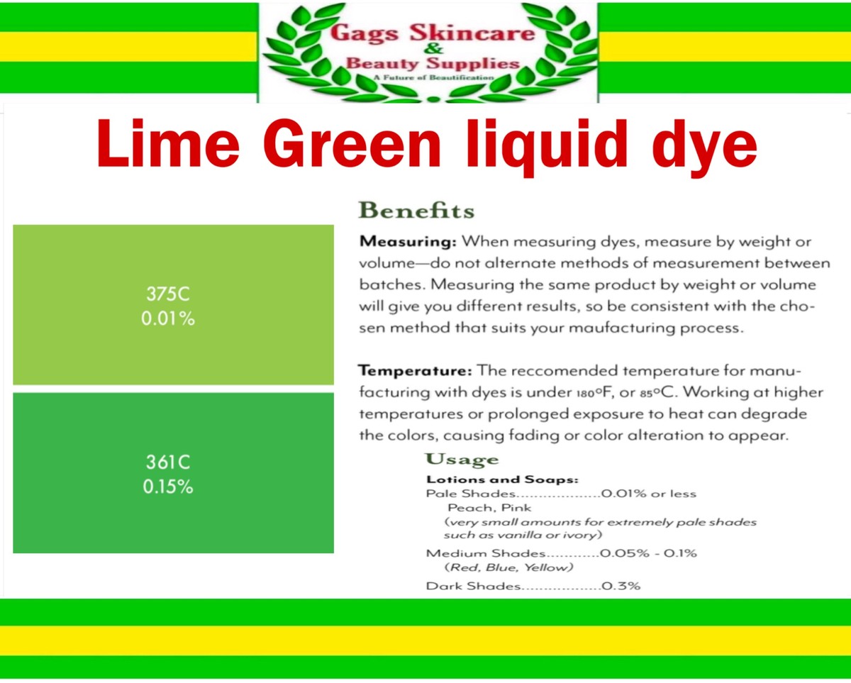 Lime Green Liquid Dye